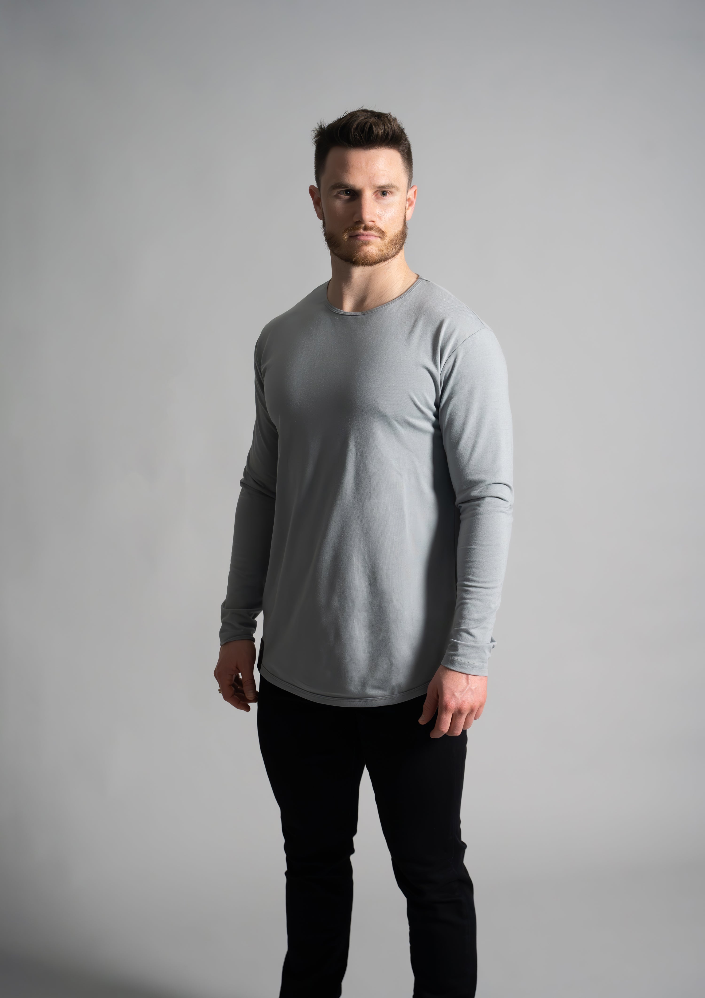 Men's Granite Long Sleeve Curved Hem T-Shirt | Ten 10 Apparel – Ten/10 ...